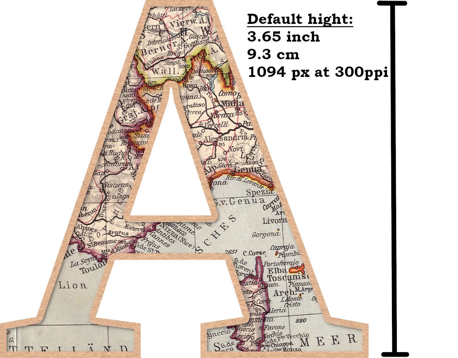 Printable PDF Map Alphabet | Vintage Map Letters | Digital Alphabet ...