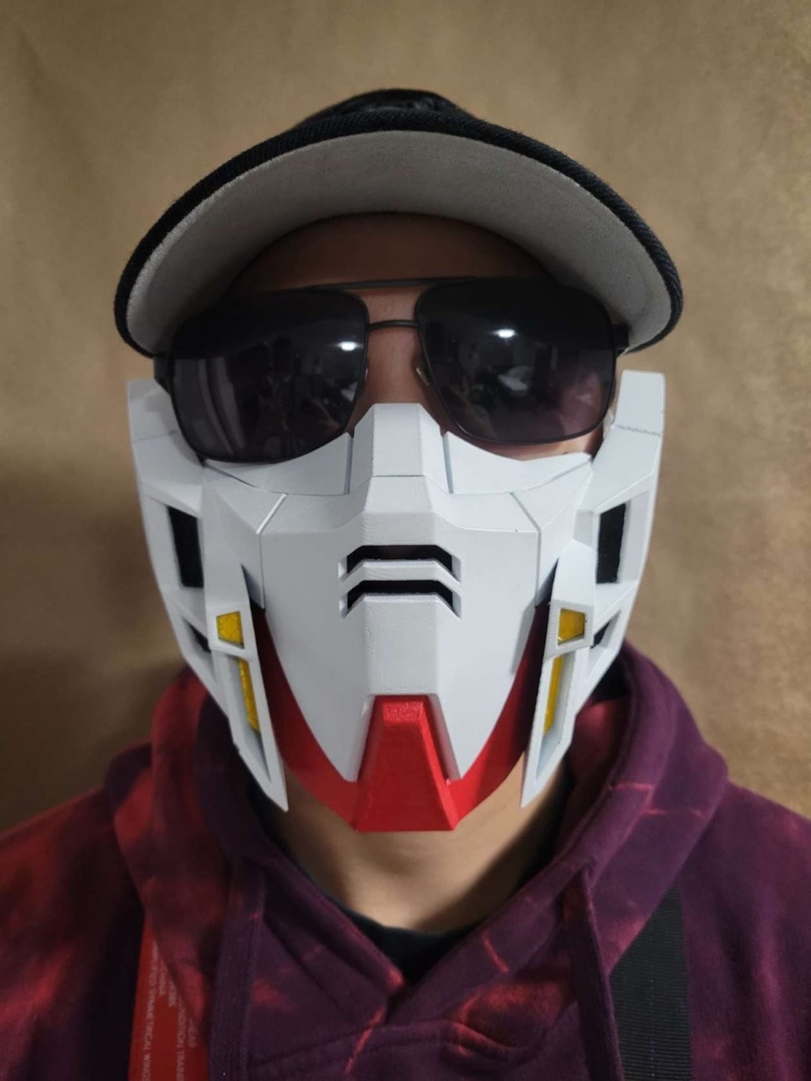 3D Printed Gundam Wing Zero Mask | Etsy