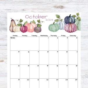 Fillable/editable October Calendar October 2024 Printable Calendar ...