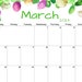 Fillable/editable March Calendar March 2023 Printable - Etsy
