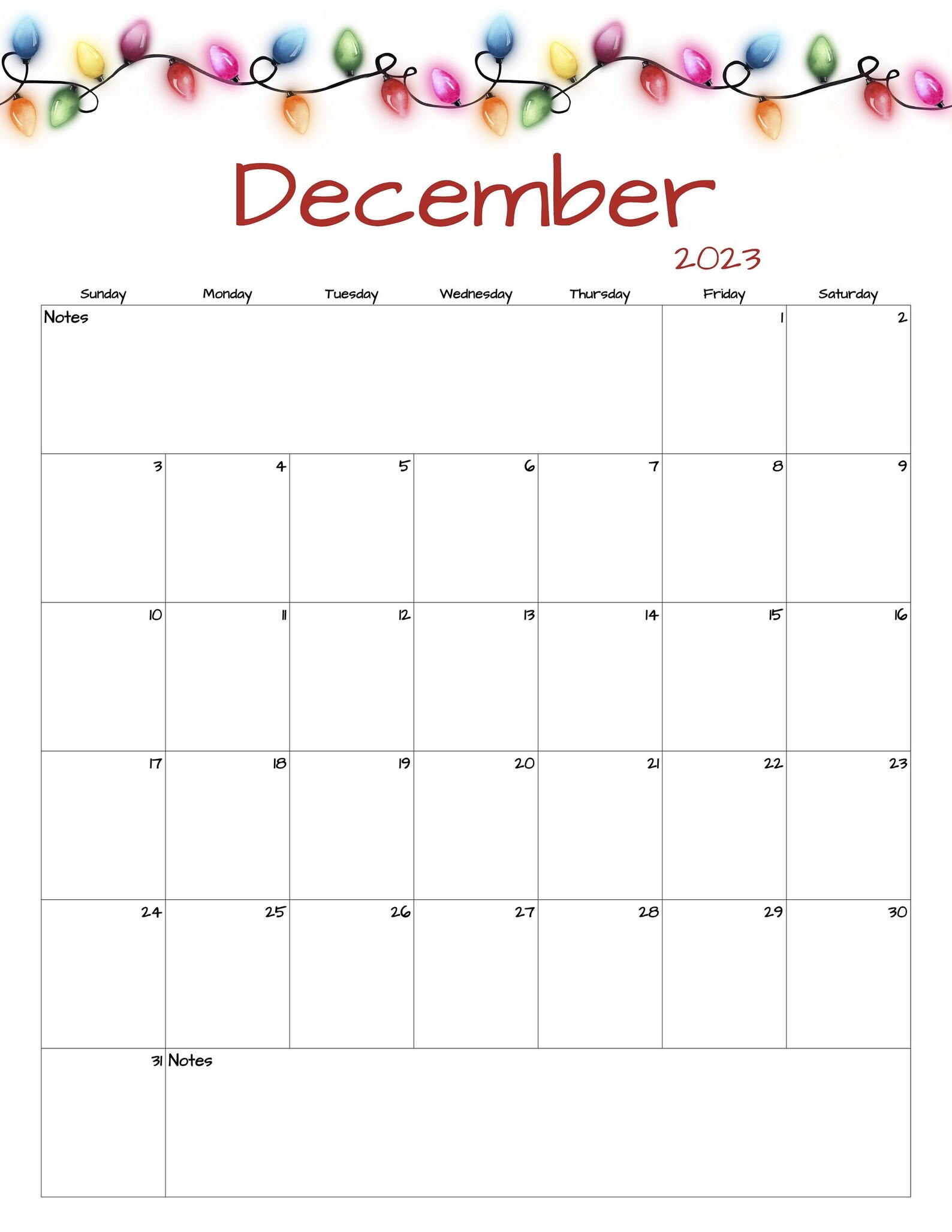 Fillable/editable December Calendar December 2023 Printable Calendar ...