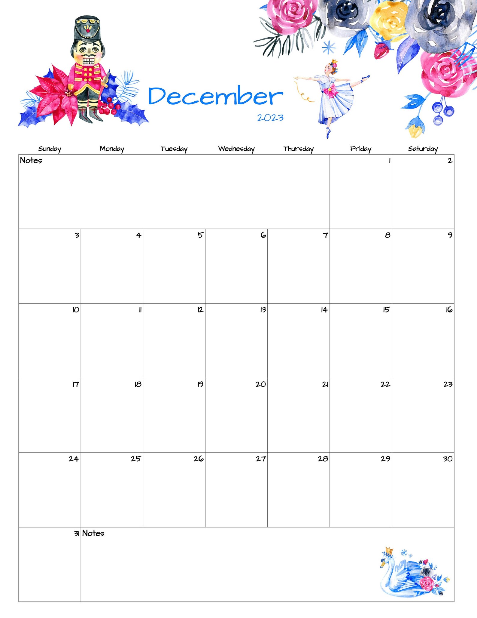 Fillable/editable December Calendar December 2023 Printable Calendar ...