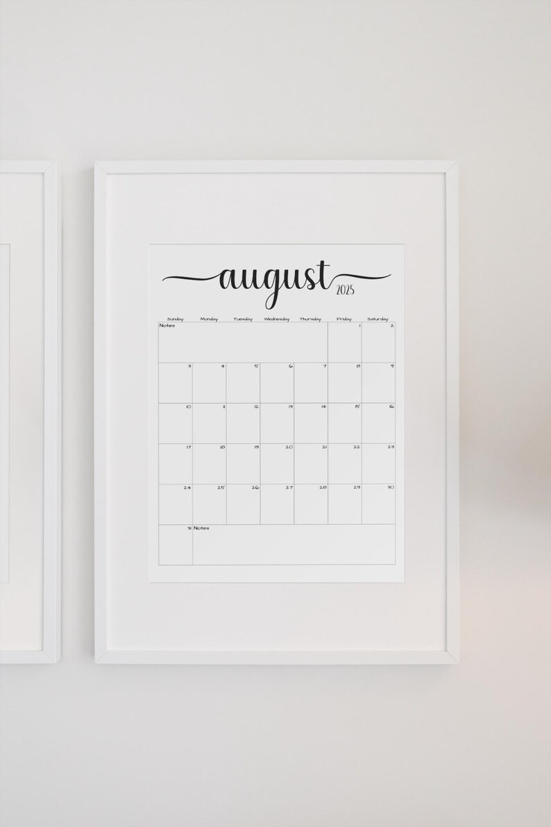 Fillable/editable August 2025 Calendar | August 2025 Calendar | Simple ...