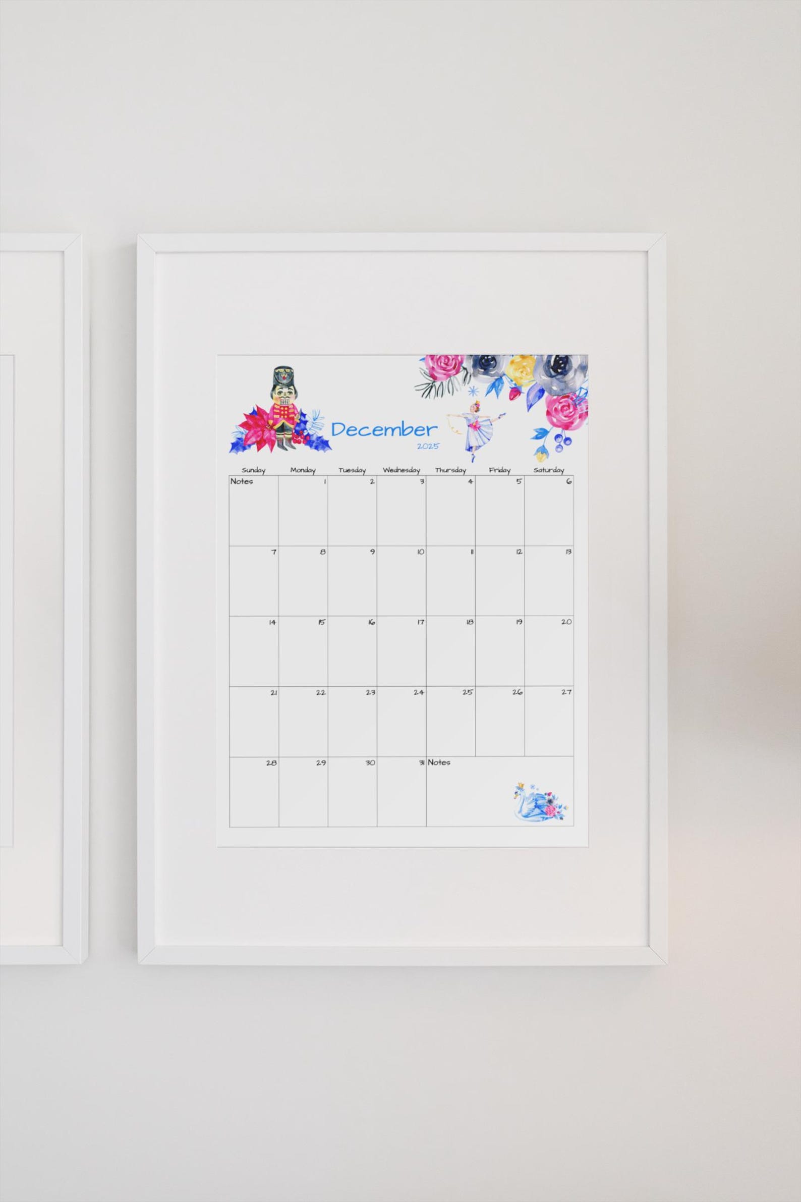 Fillable/editable December Calendar | December 2025 Printable Calendar ...