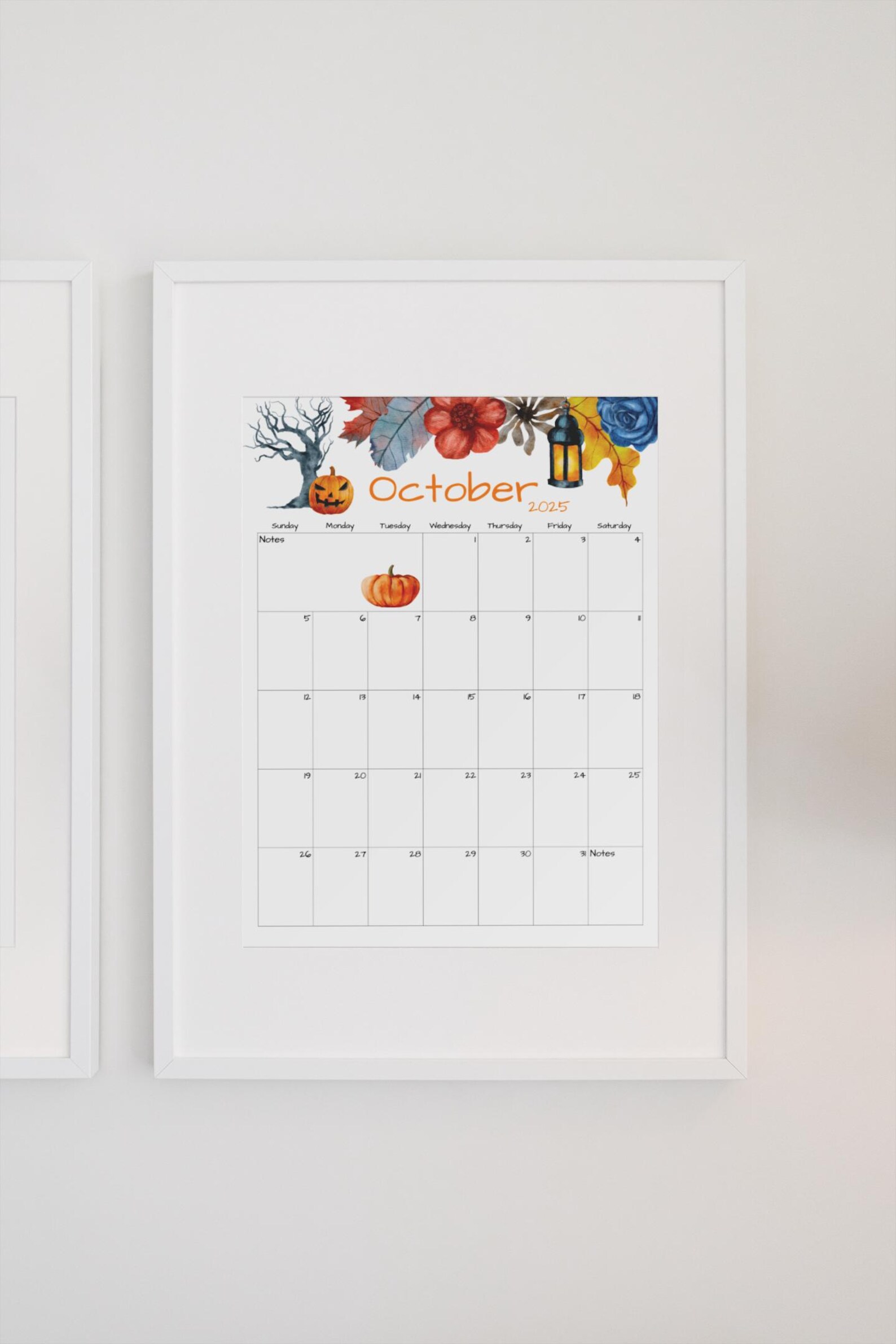 Fillable/editable October Calendar | October 2025 Printable Calendar ...