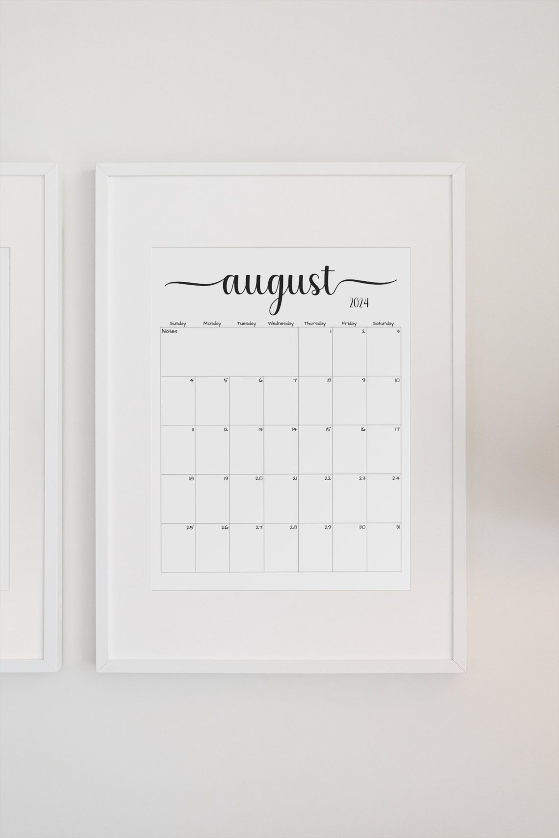 Fillable/editable August 2024 Calendar August 2024 Calendar Simple ...