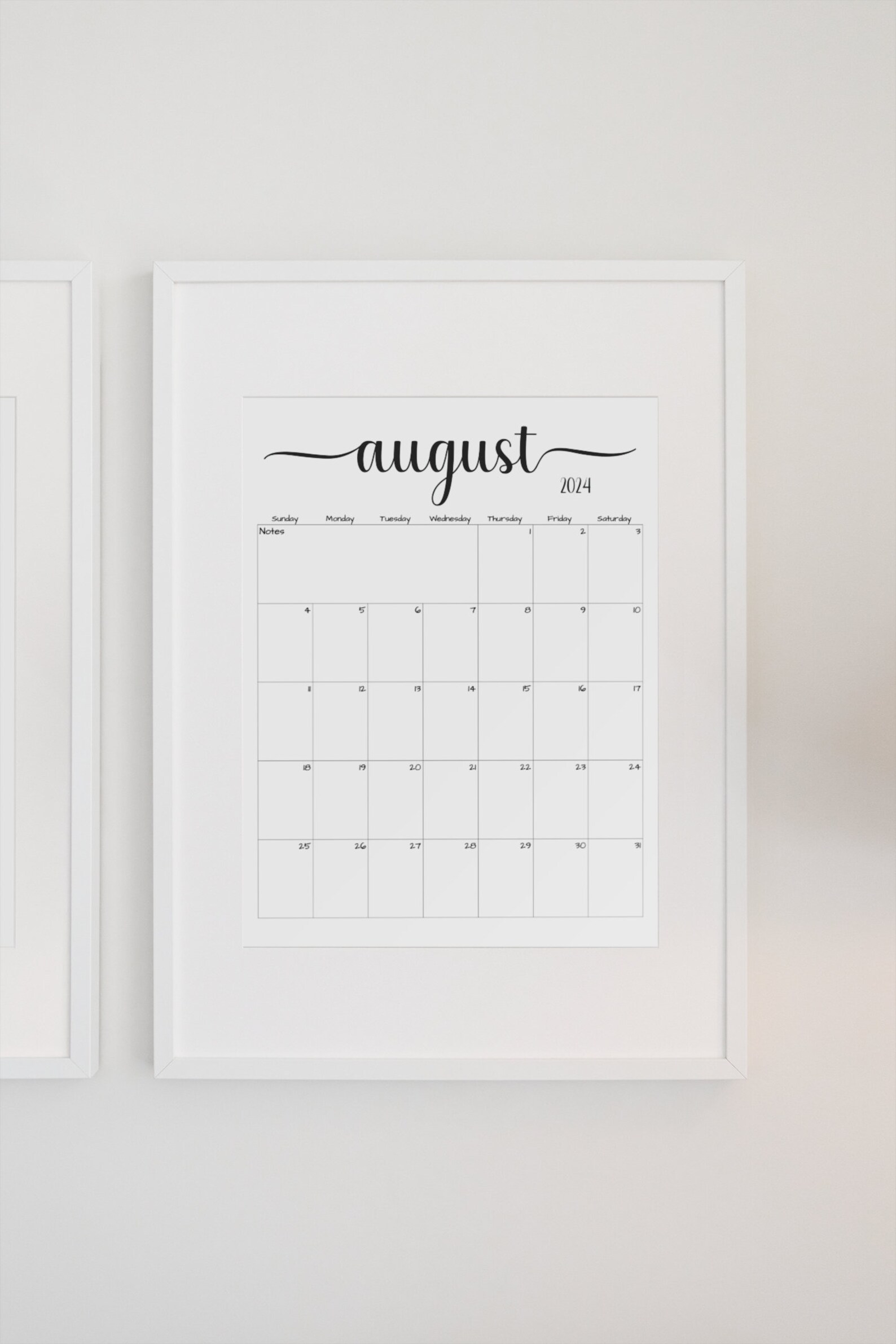 Fillable/editable August 2024 Calendar August 2024 Calendar Simple ...