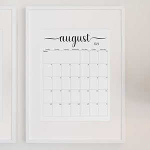 Fillable/editable August 2024 Calendar August 2024 Calendar Simple ...