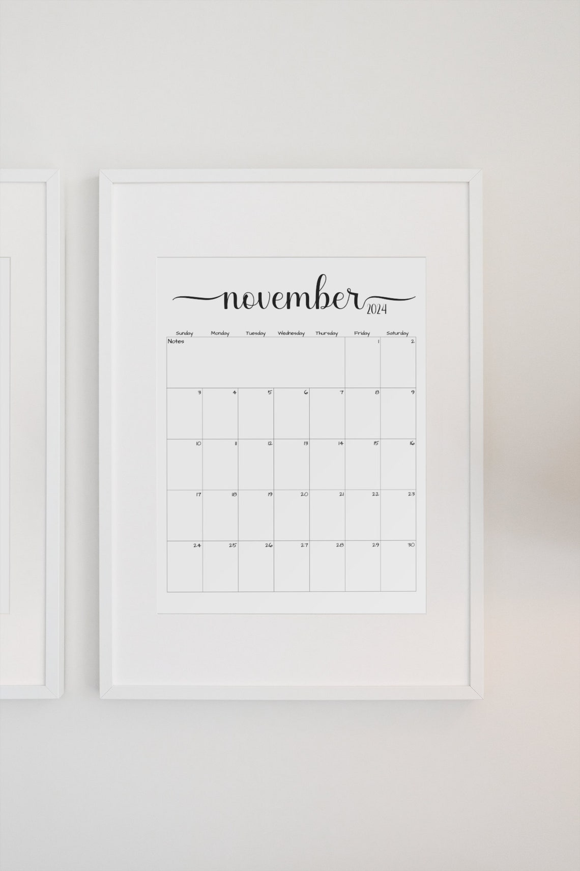 Fillable/editable November 2024 Calendar November 2024 Calendar Simple ...