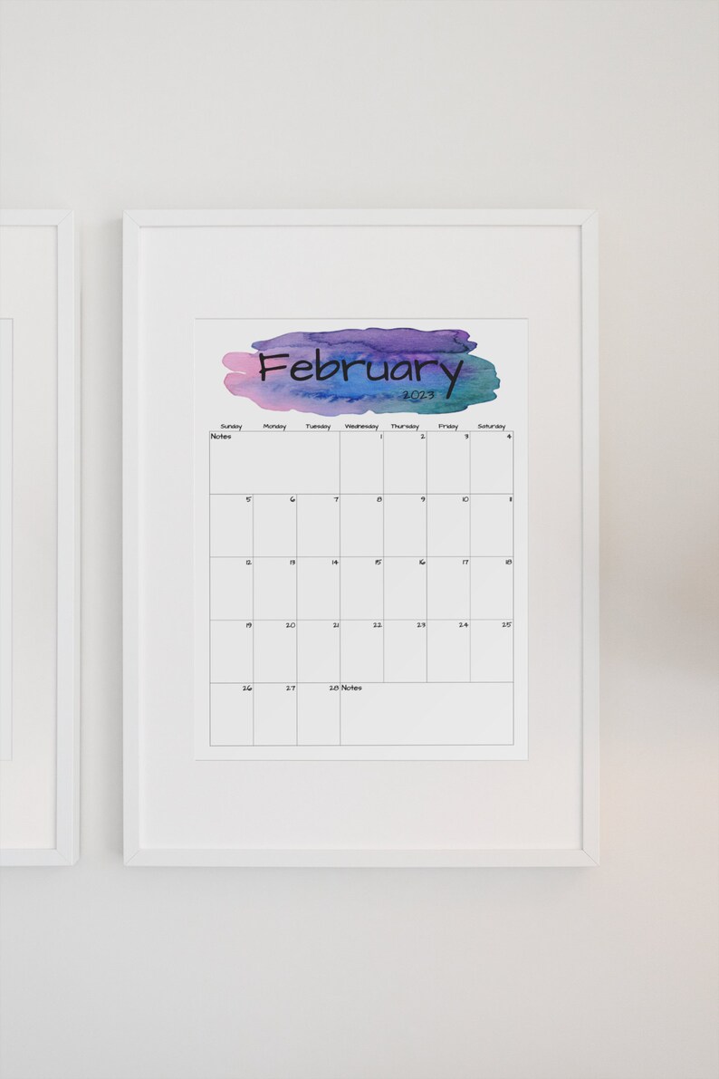 Fillable/editable February Calendar February 2023 Calendar - Etsy