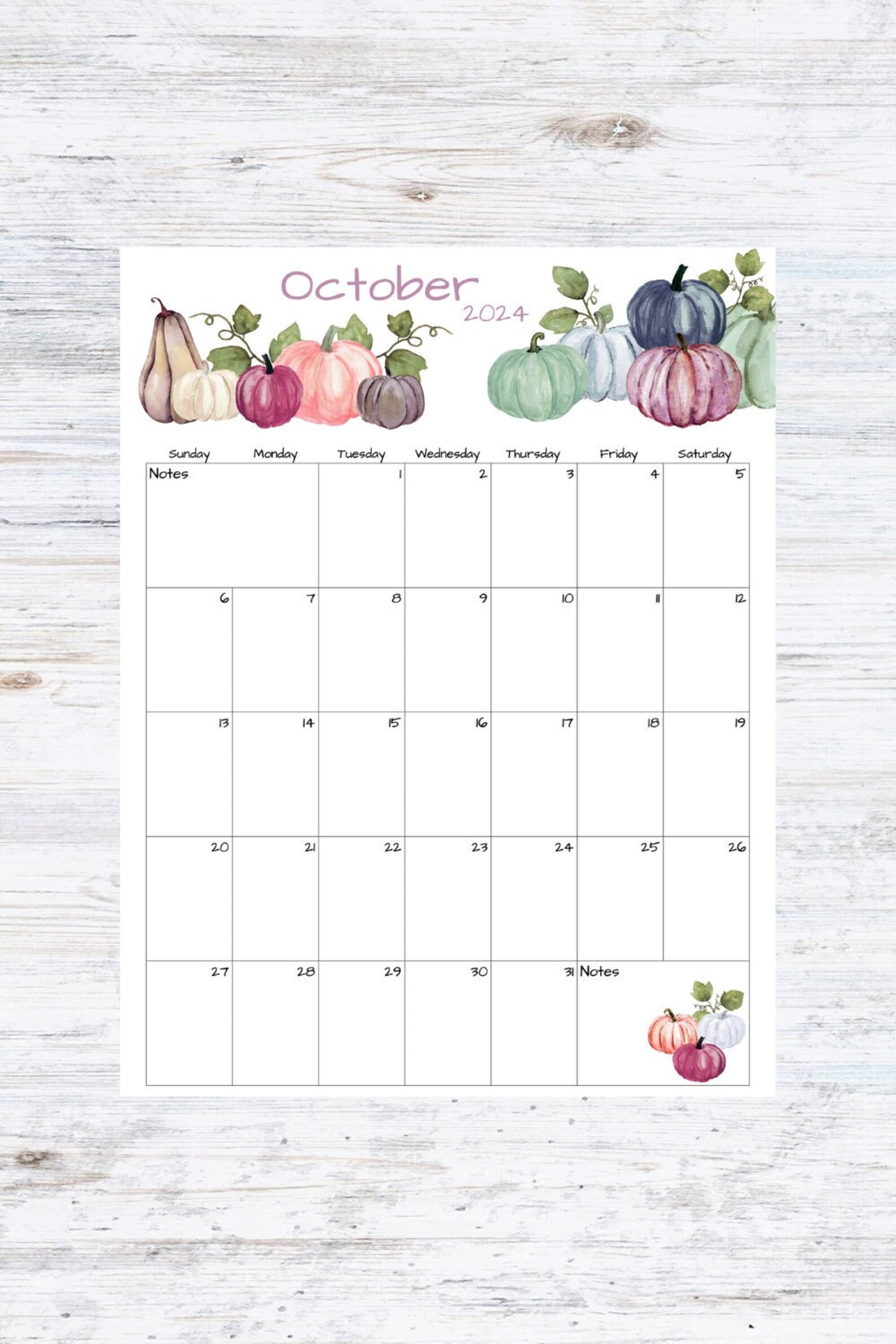Fillable/editable October Calendar October 2024 Printable Calendar ...