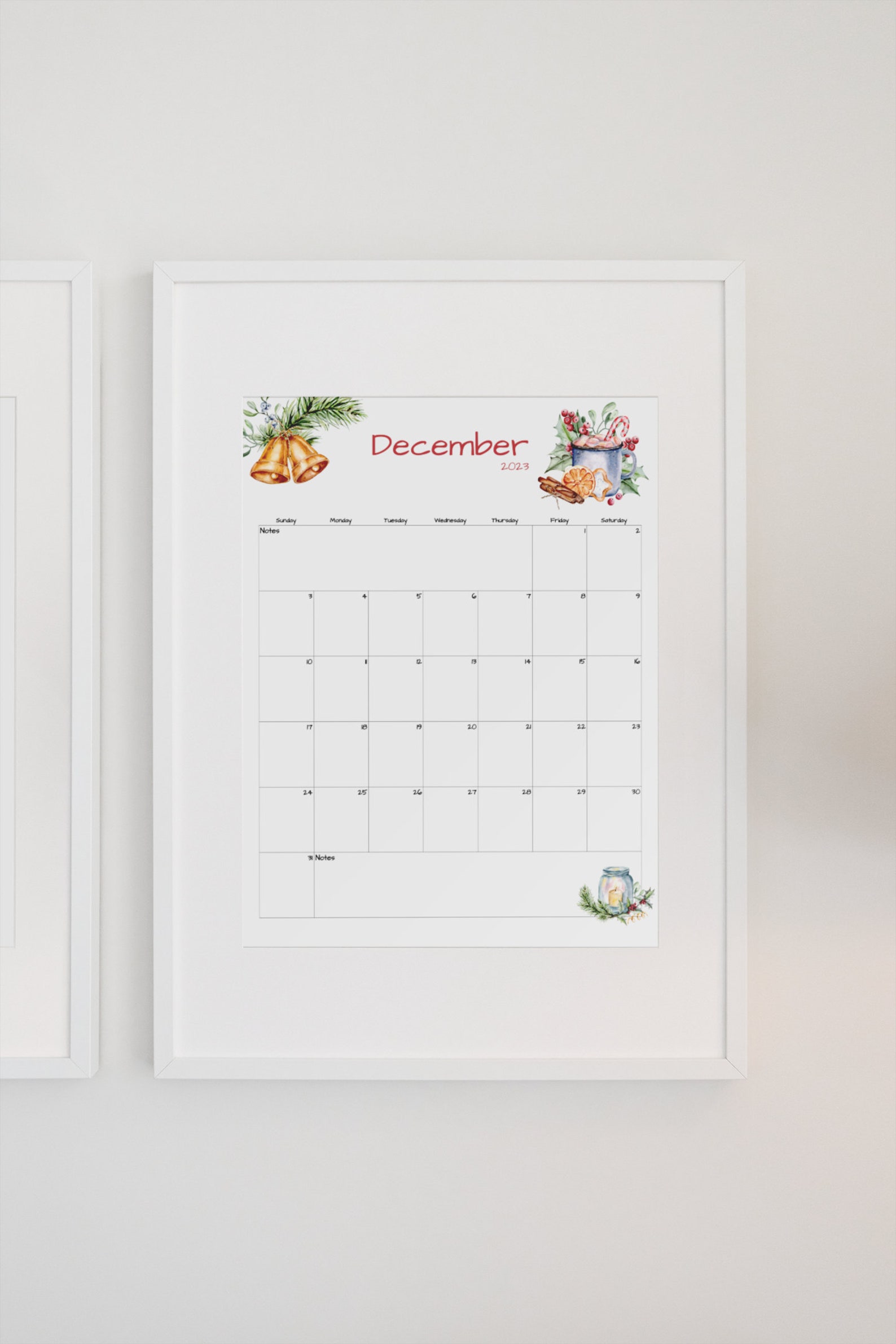 Fillable editable December Calendar 2023 December 2023 Etsy