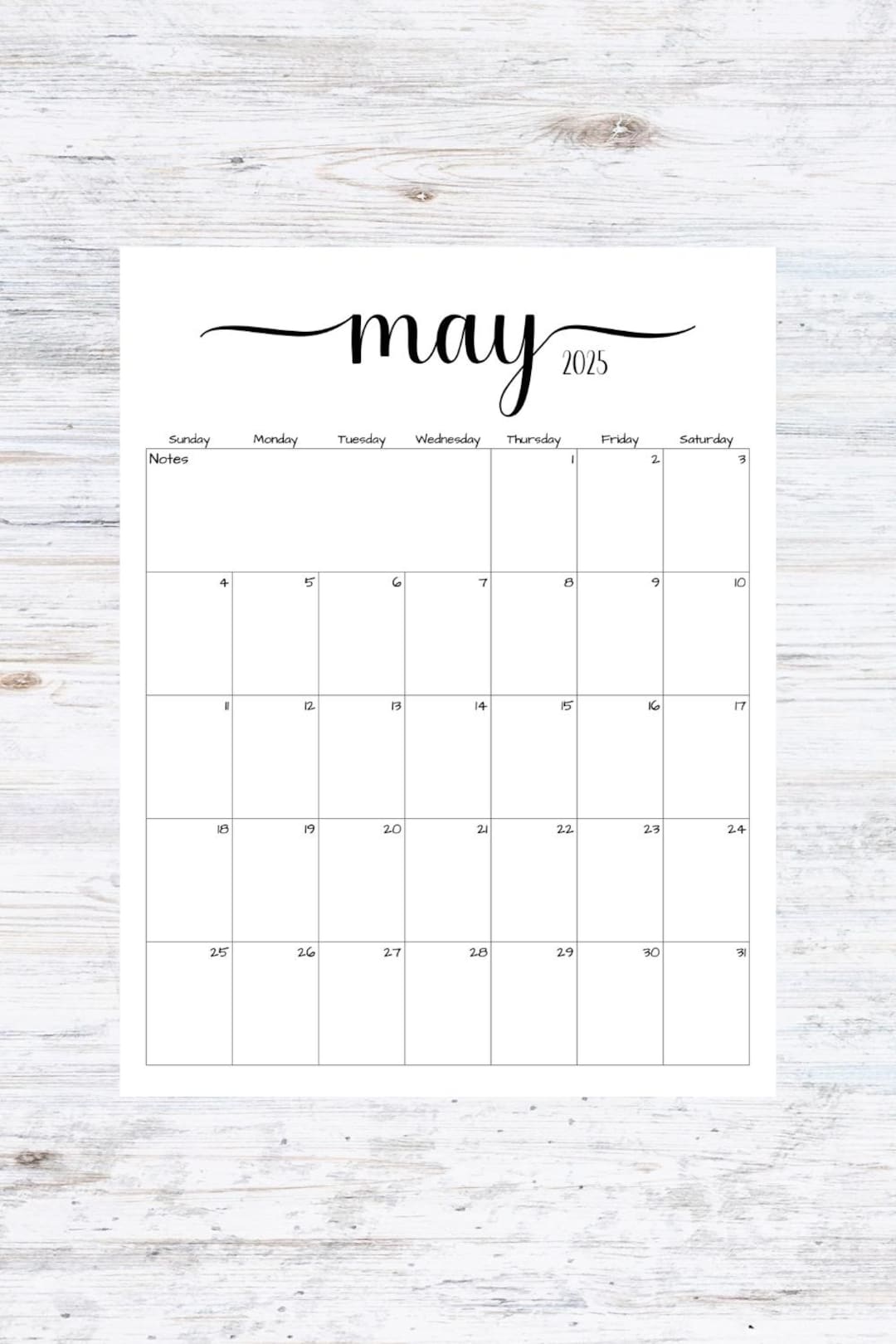 Fillable/editable May 2025 Calendar | May 2025 Calendar | Simple Script ...