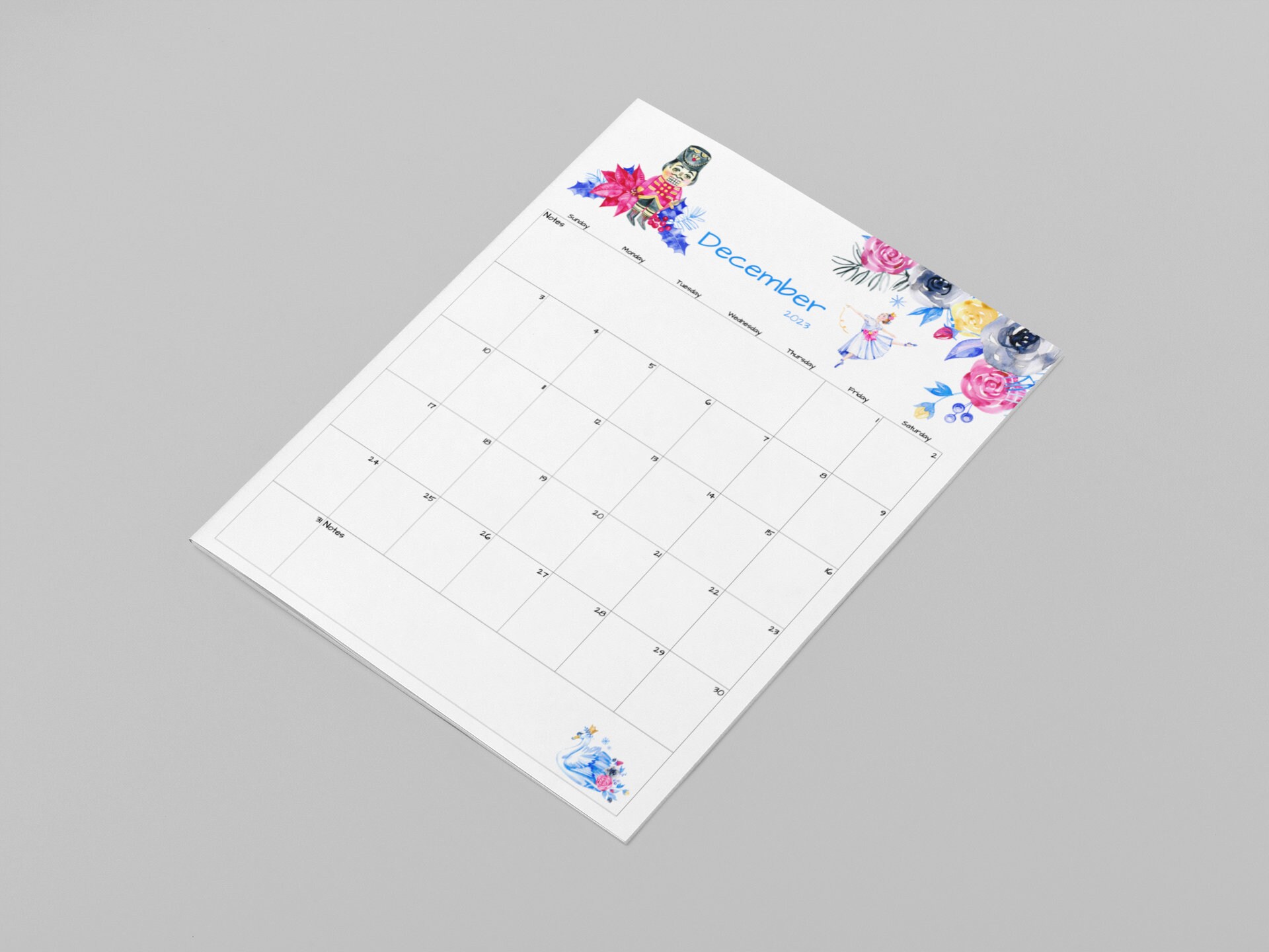 Fillable/editable December Calendar December 2023 Printable Calendar ...