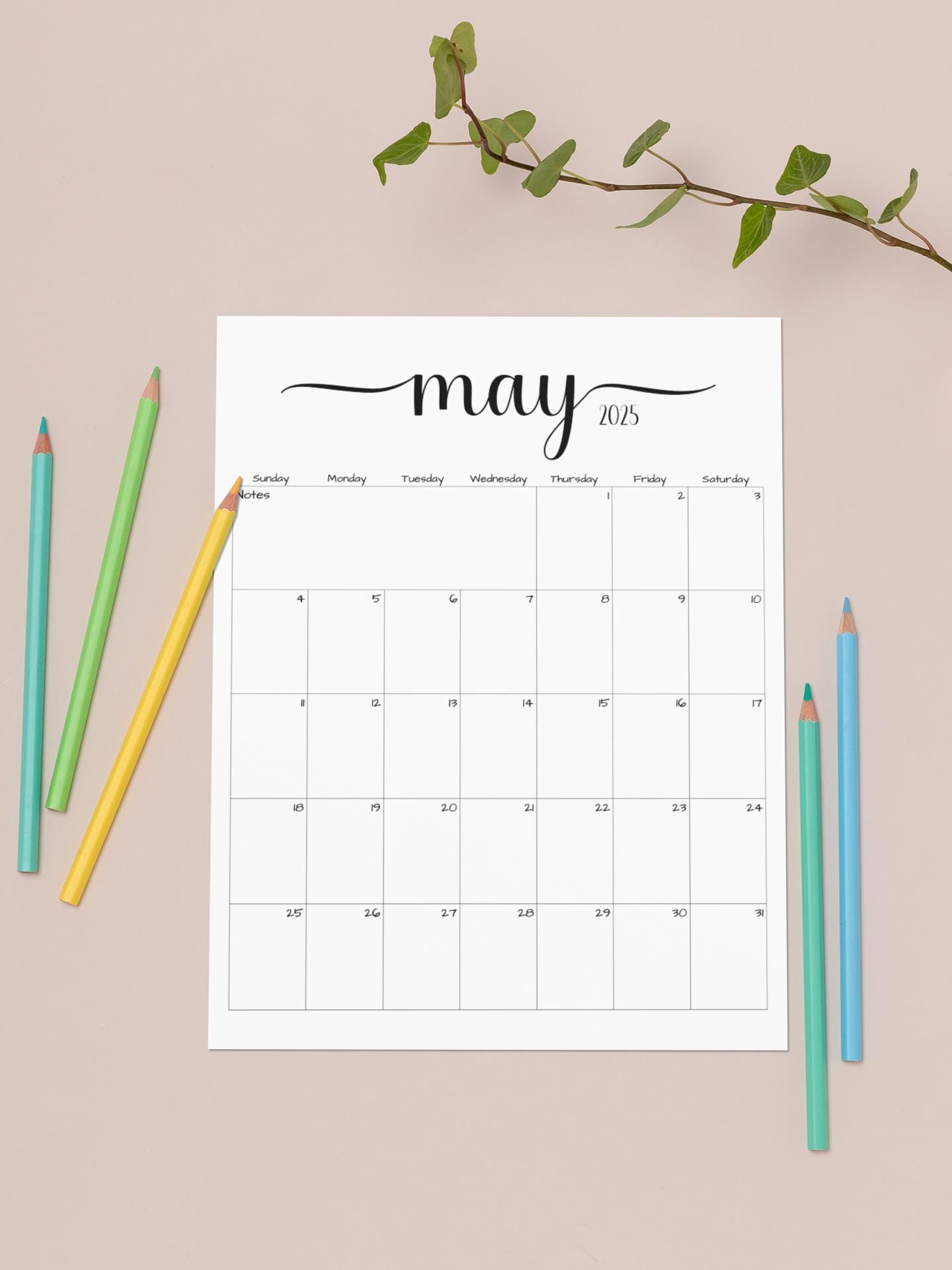 Fillable/editable May 2025 Calendar | May 2025 Calendar | Simple Script ...