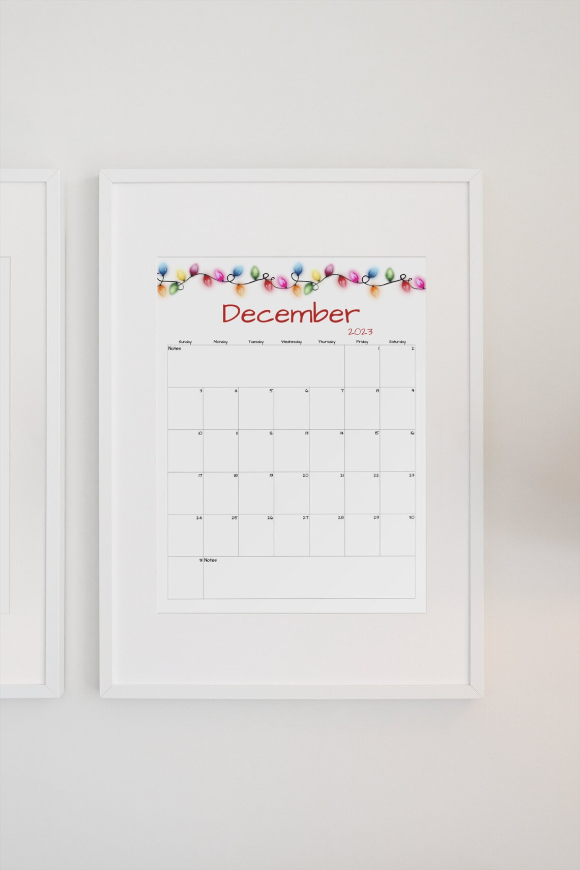 Fillable/editable December Calendar December 2023 Printable Calendar ...