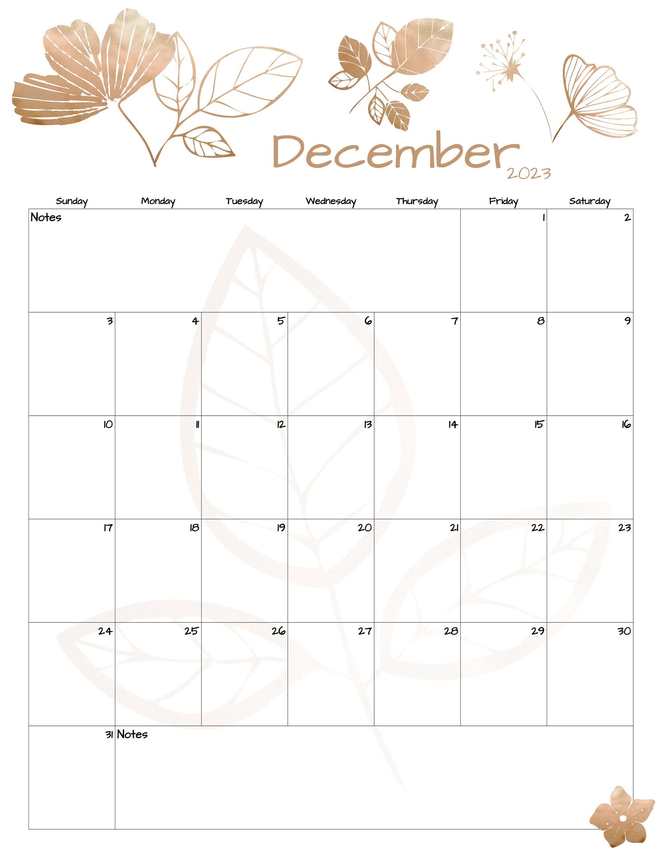 Fillable/editable December Calendar December 2023 Printable - Etsy