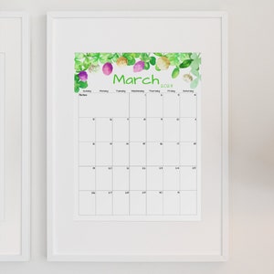 Fillable/editable March Calendar March 2023 Printable - Etsy