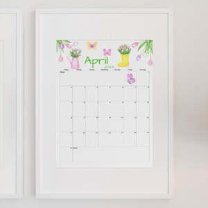 Fillable/editable April Calendar April 2023 Printable Calendar Spring ...