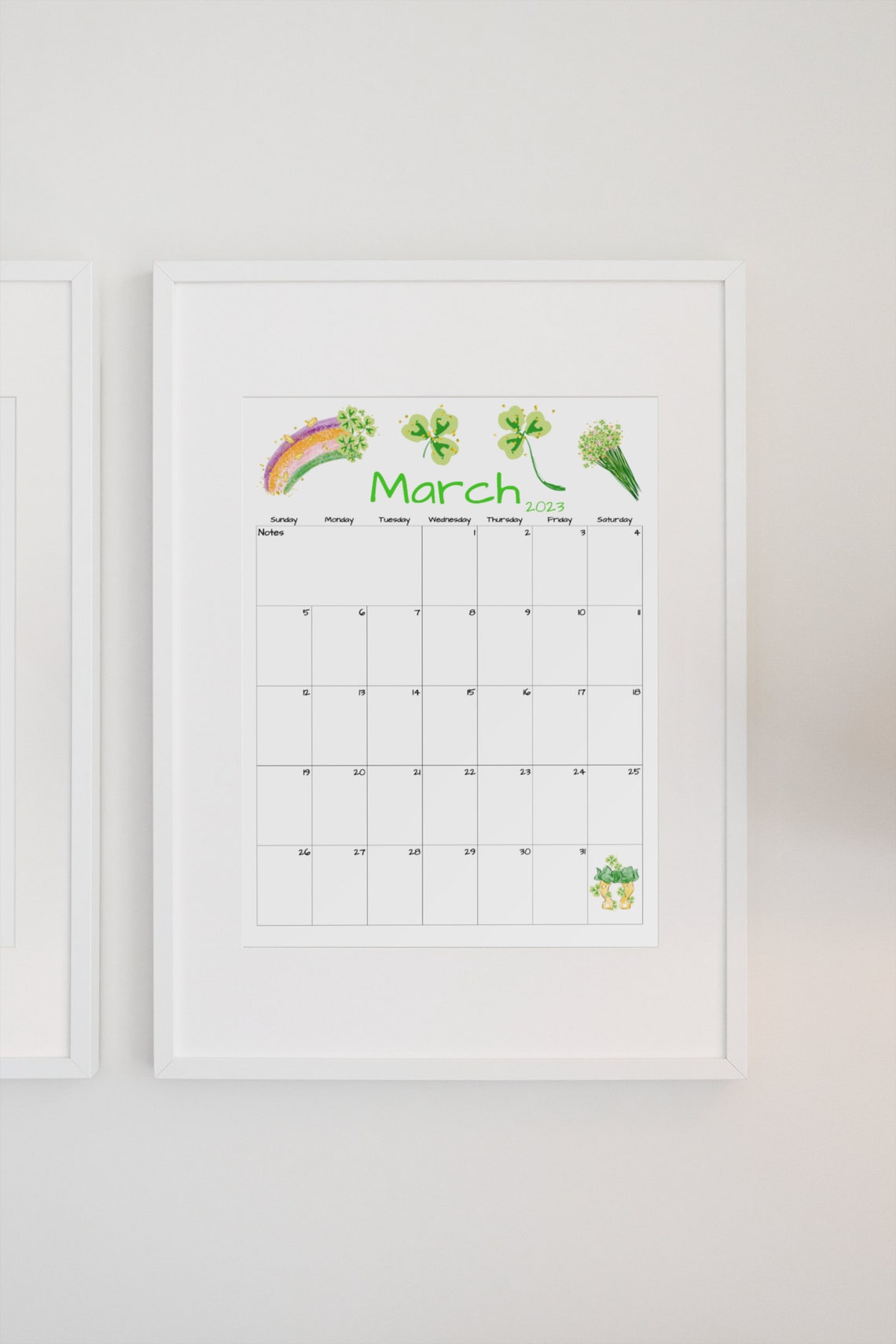 Fillable/editable March Calendar March 2023 Printable - Etsy