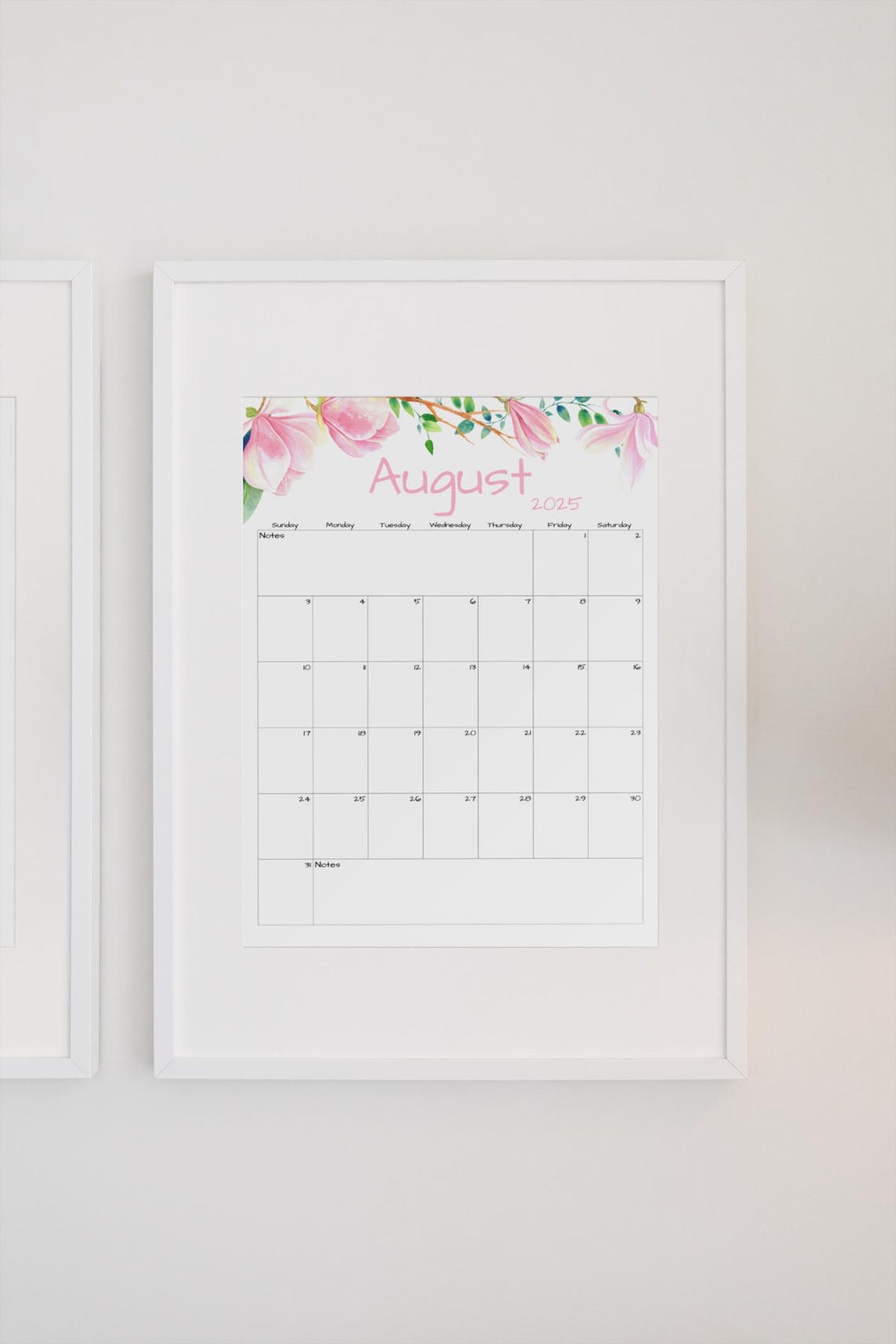 Fillable/editable August Calendar | August 2025 Printable Calendar ...