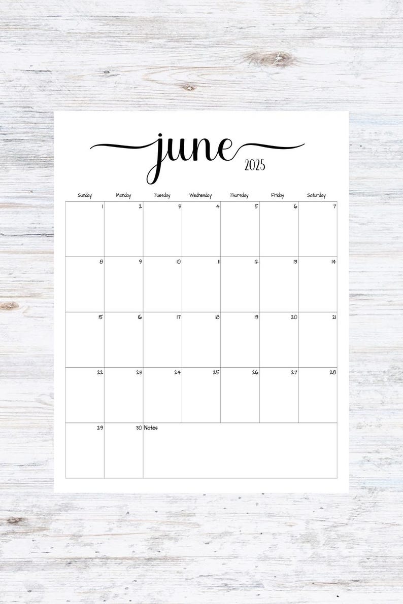 Fillable/editable June 2025 Calendar | June 2025 Calendar | Simple ...