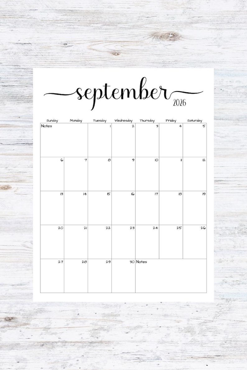 Fillable/editable September 2026 Calendar | September 2026 Calendar ...