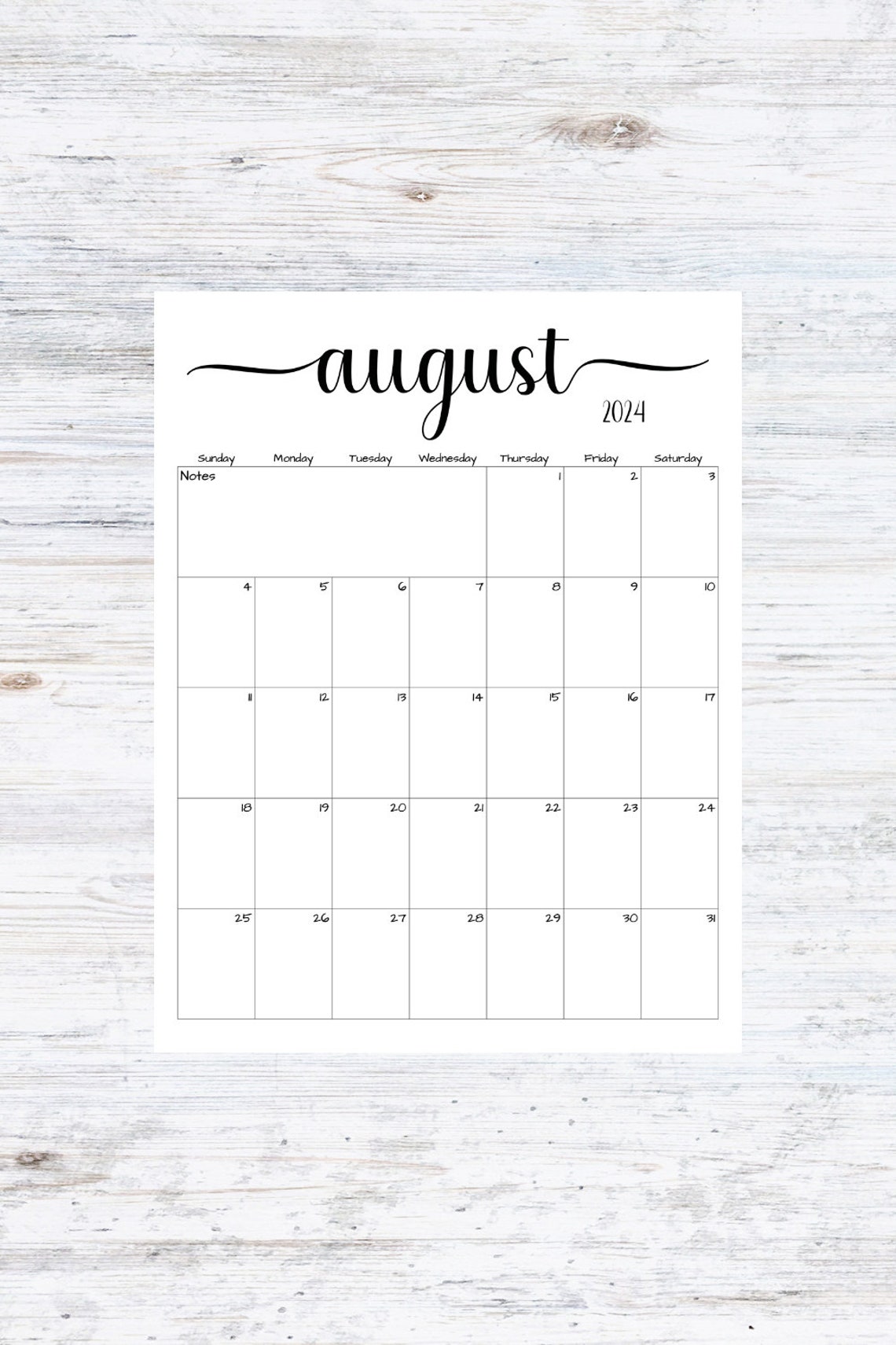 Fillable/editable August 2024 Calendar August 2024 Calendar Simple ...