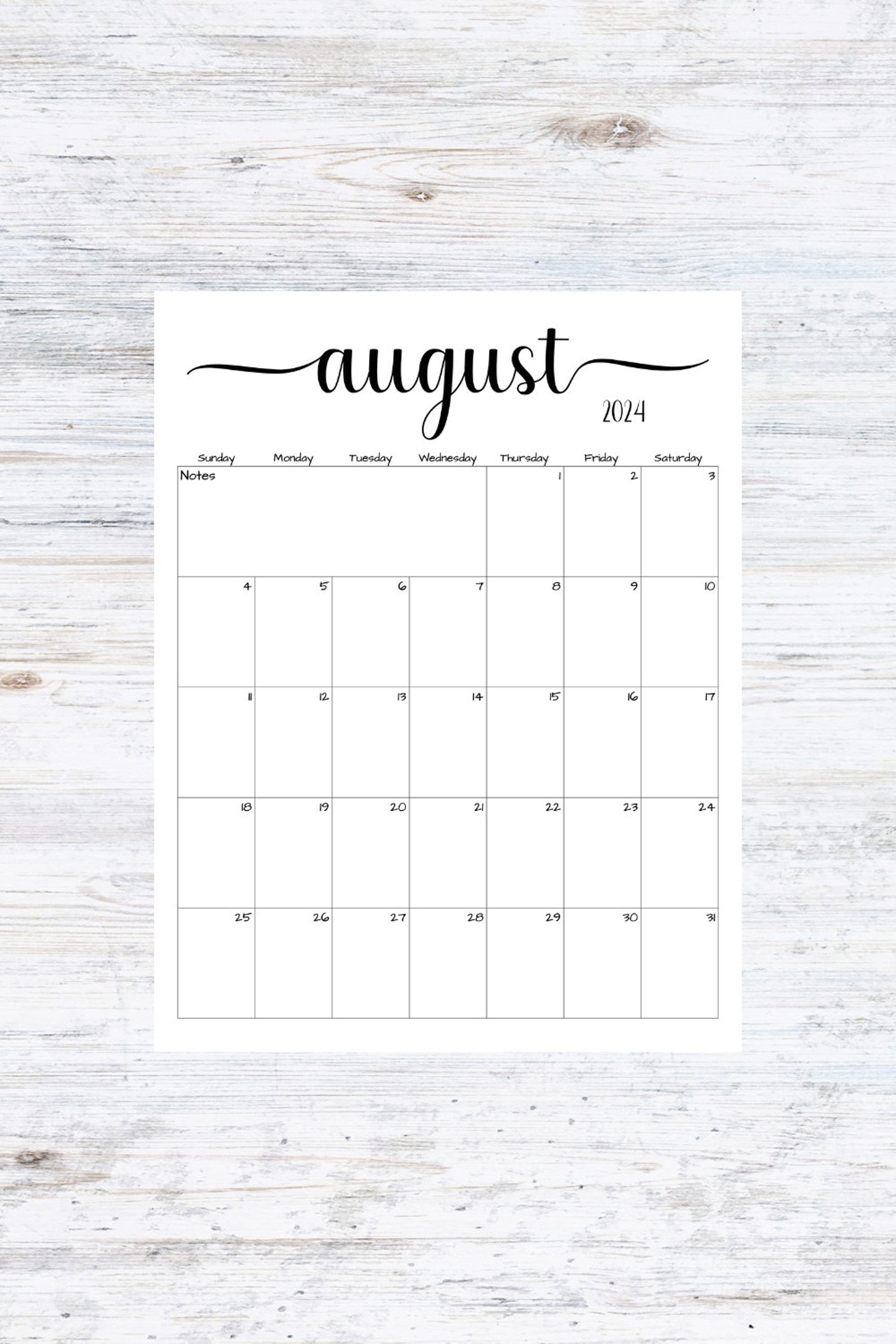 Fillable/editable August 2024 Calendar August 2024 Calendar Simple ...