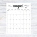 Fillable/editable August 2024 Calendar August 2024 Calendar Simple ...