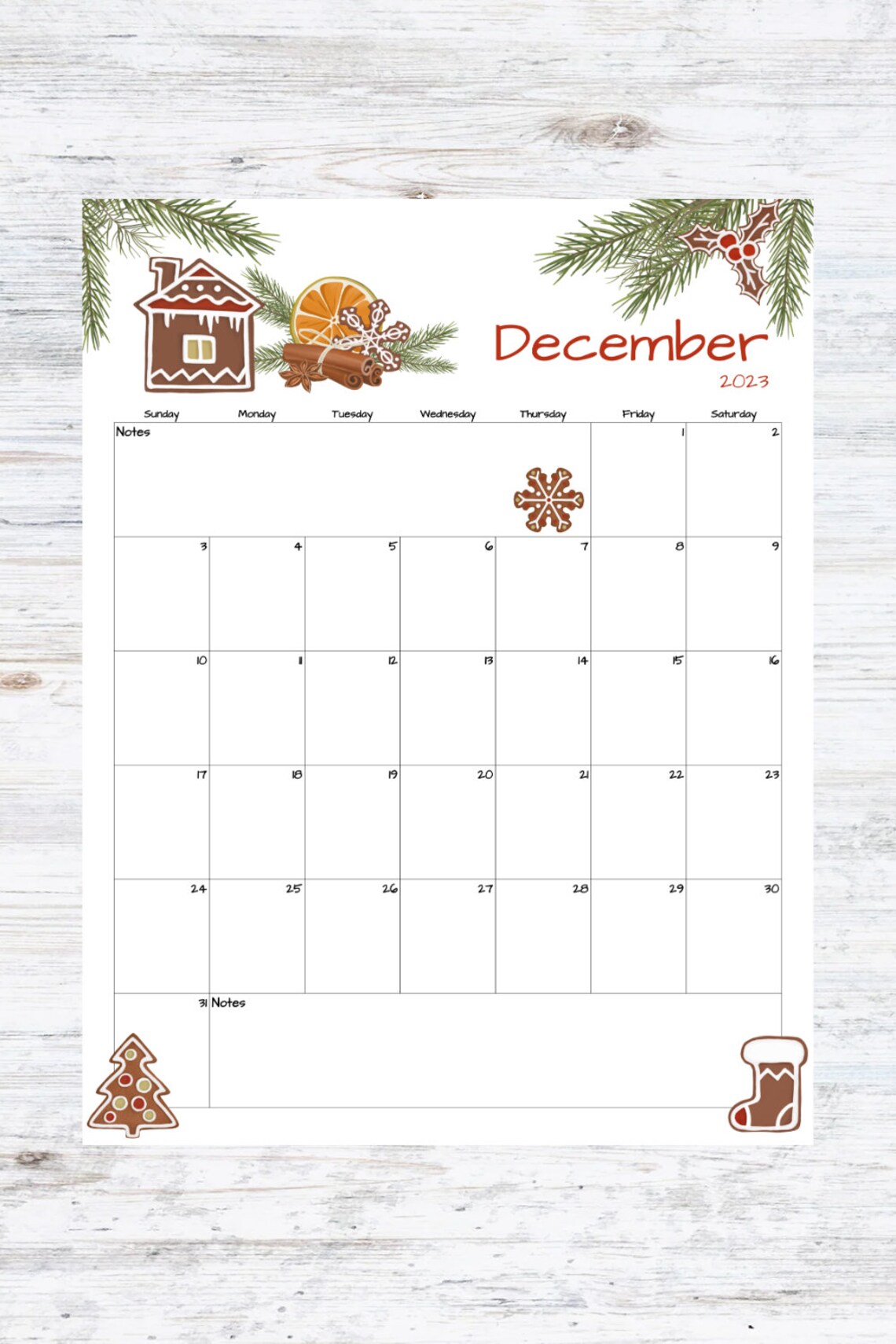 Fillable/editable December Calendar December 2023 Printable Calendar ...