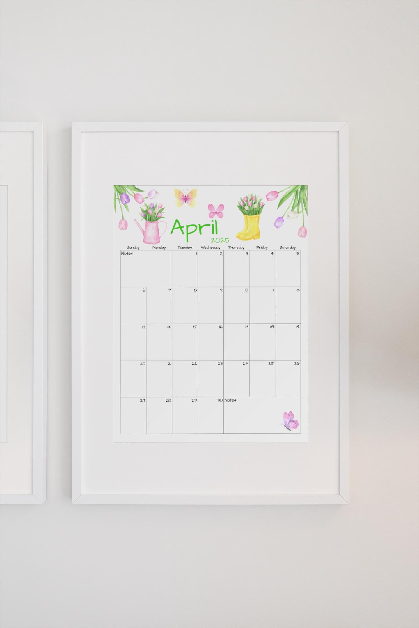 Fillable/editable April Calendar | April 2025 Printable Calendar ...