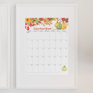 September Calendar September 2022 Printable Calendar - Etsy