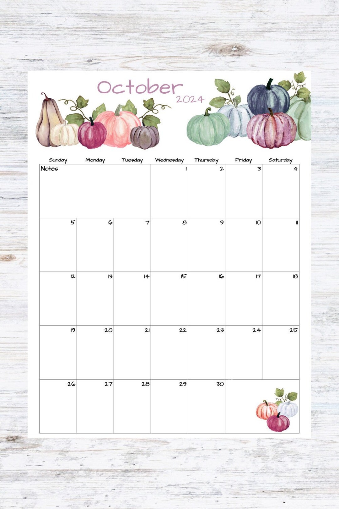 Fillable/editable October Calendar October 2024 Printable Calendar ...