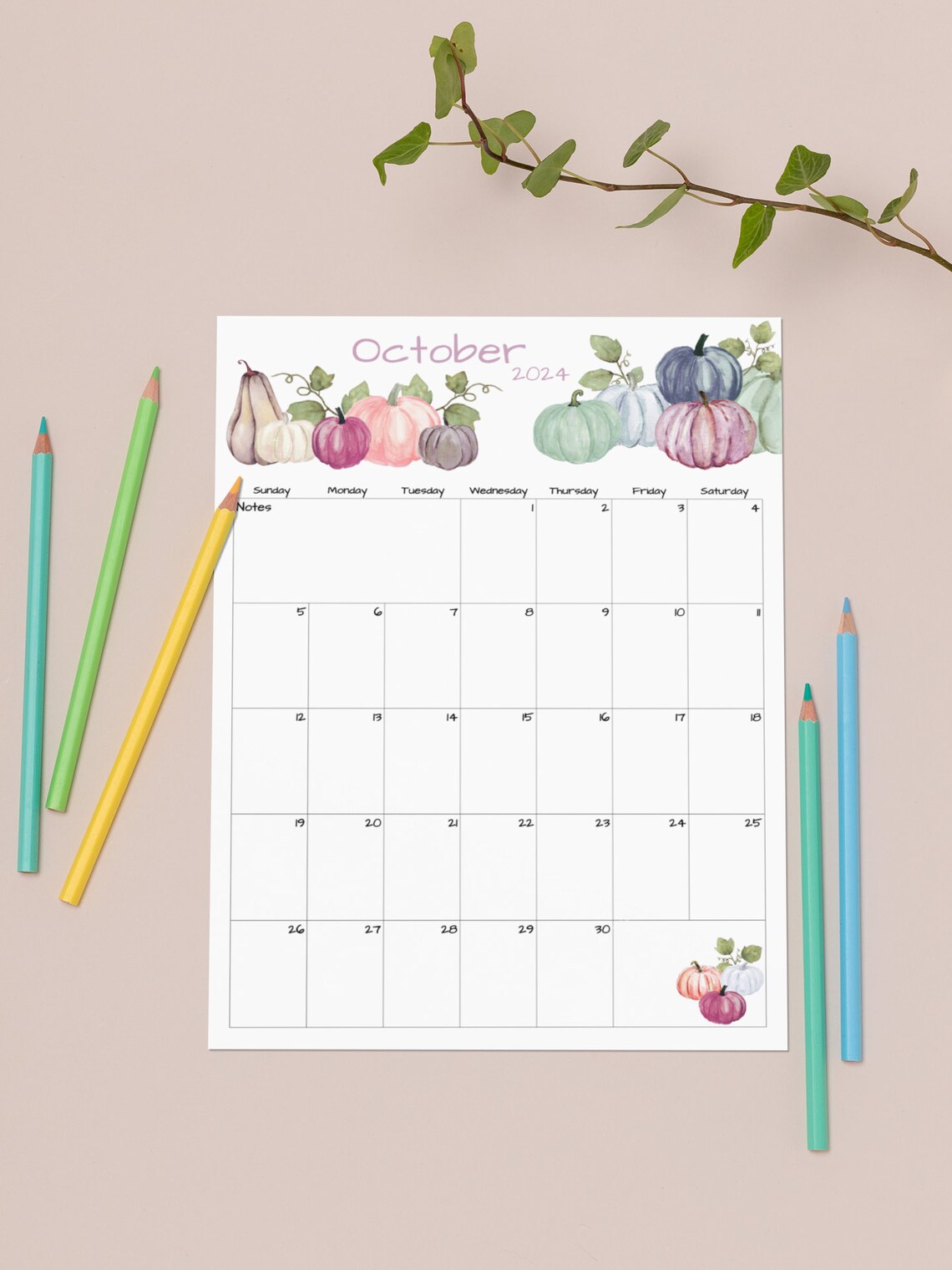 Fillable/editable October Calendar October 2024 Printable Calendar ...