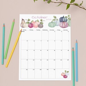 Fillable/editable October Calendar October 2024 Printable Calendar ...