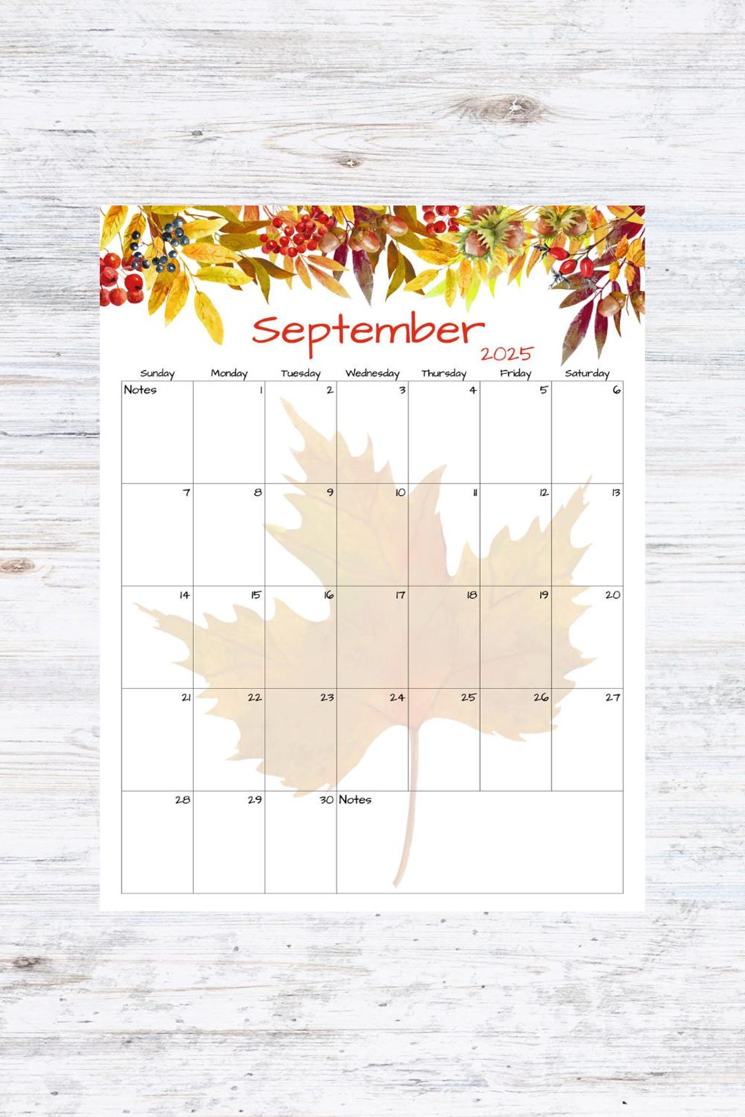 Fillable/editable September Calendar | September 2025 Printable ...