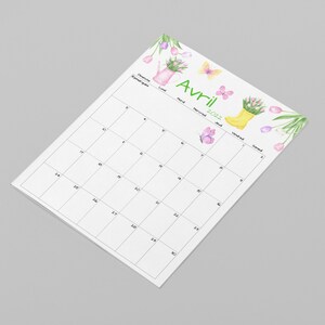 Avril Calendar in French Avril 2022 Printable Calendar | Etsy