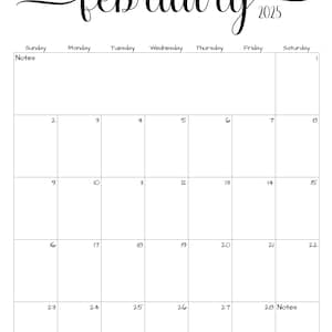 Fillable/editable February 2025 Calendar | February 2025 Calendar ...