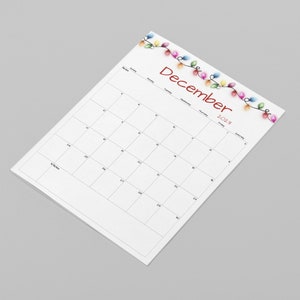Fillable/editable December Calendar December 2023 Printable Calendar ...