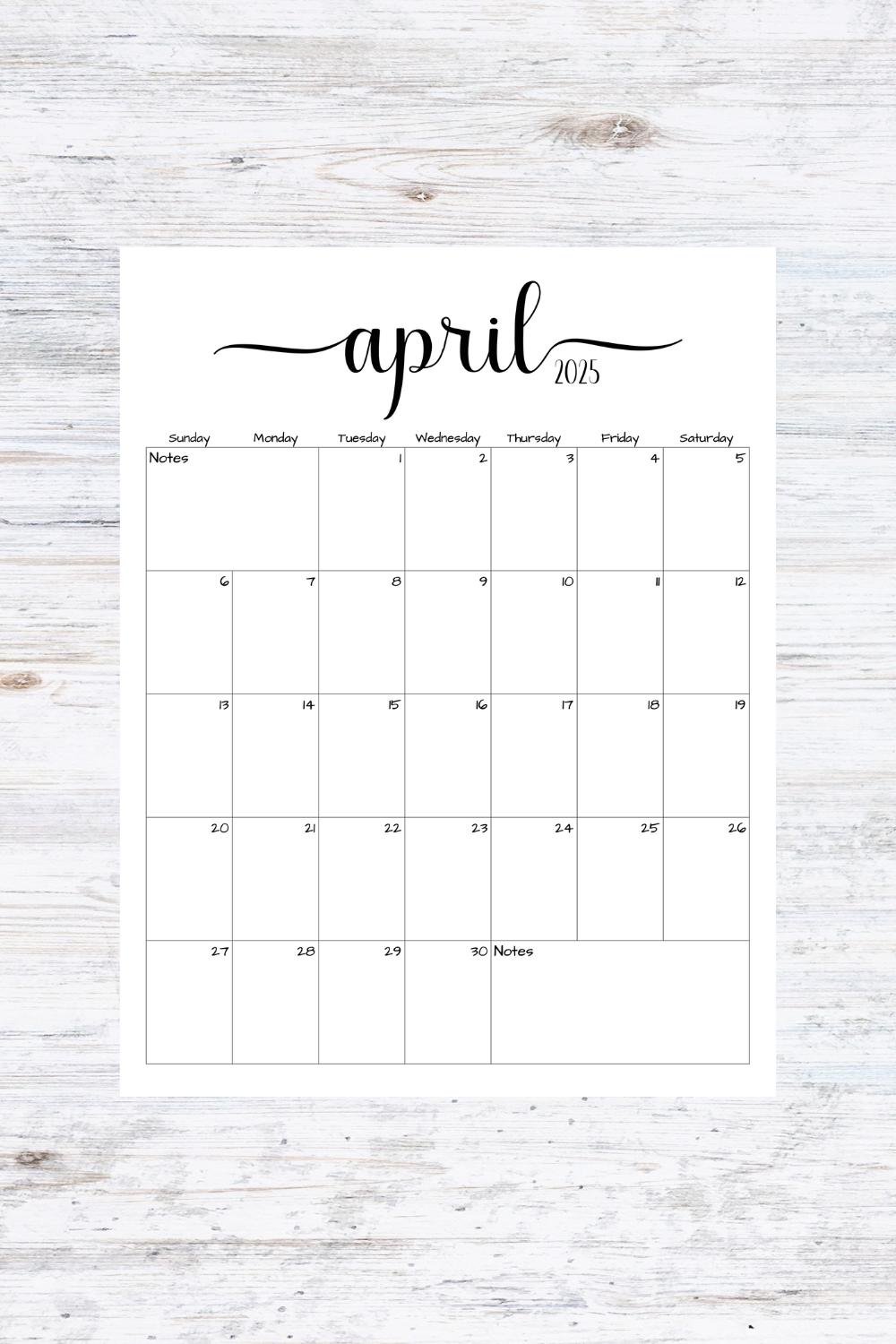 Fillable/editable April 2025 Calendar | April 2025 Calendar | Simple ...