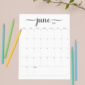 Fillable/editable June 2025 Calendar | June 2025 Calendar | Simple ...