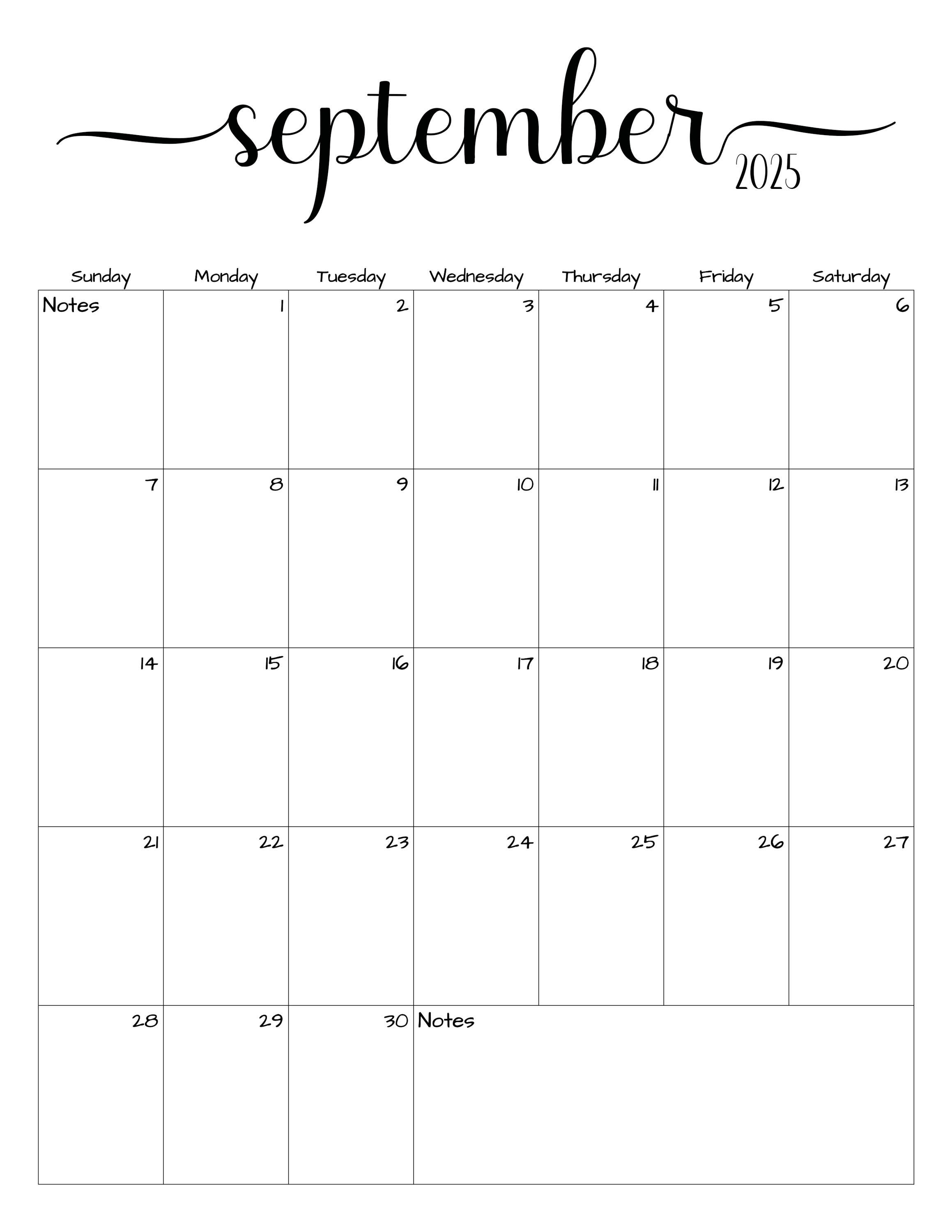 Fillable/editable September 2025 Calendar | September 2025 Calendar ...