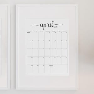Fillable/editable April 2025 Calendar | April 2025 Calendar | Simple ...
