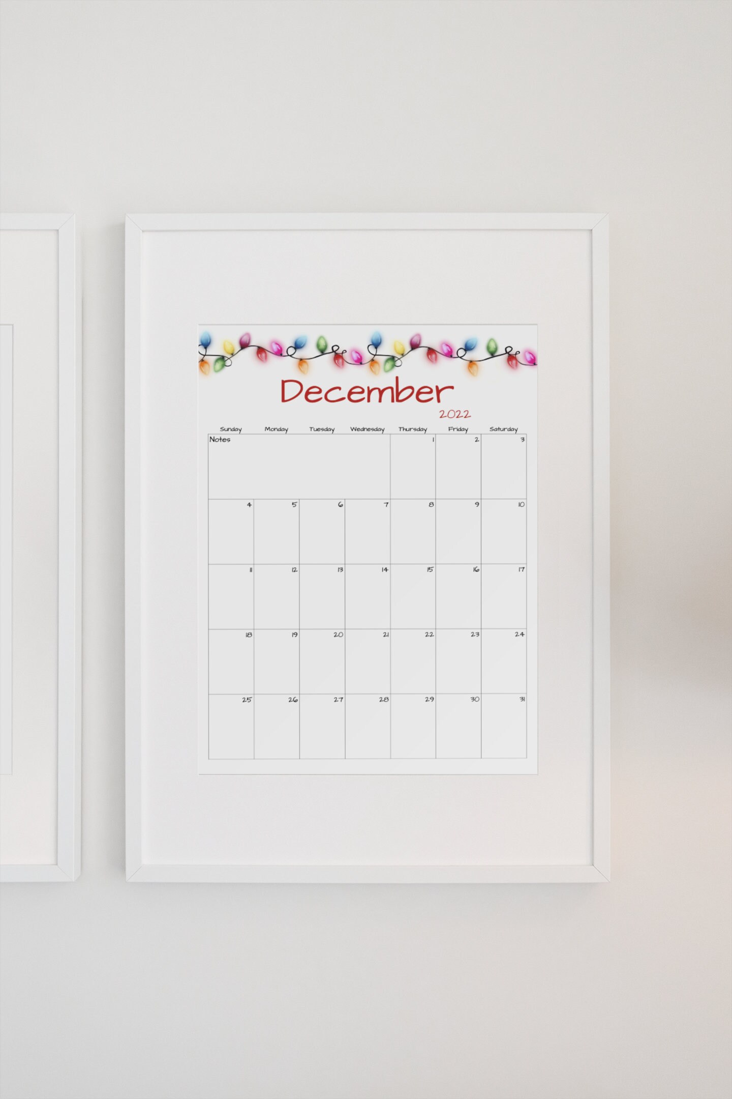 Fillable/editable December Calendar December 2022 Printable - Etsy ...