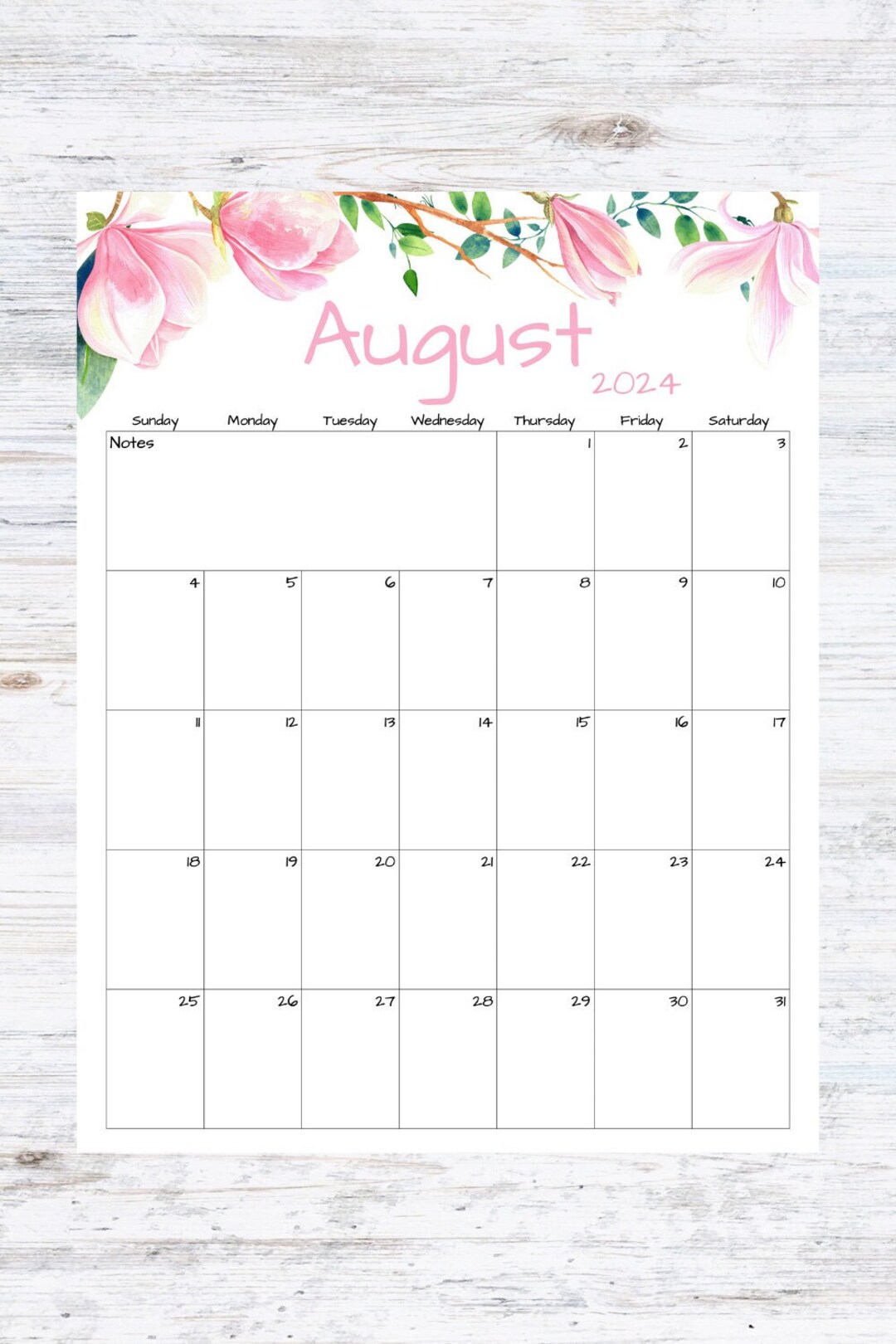Fillable/editable August Calendar August 2024 Printable Calendar ...