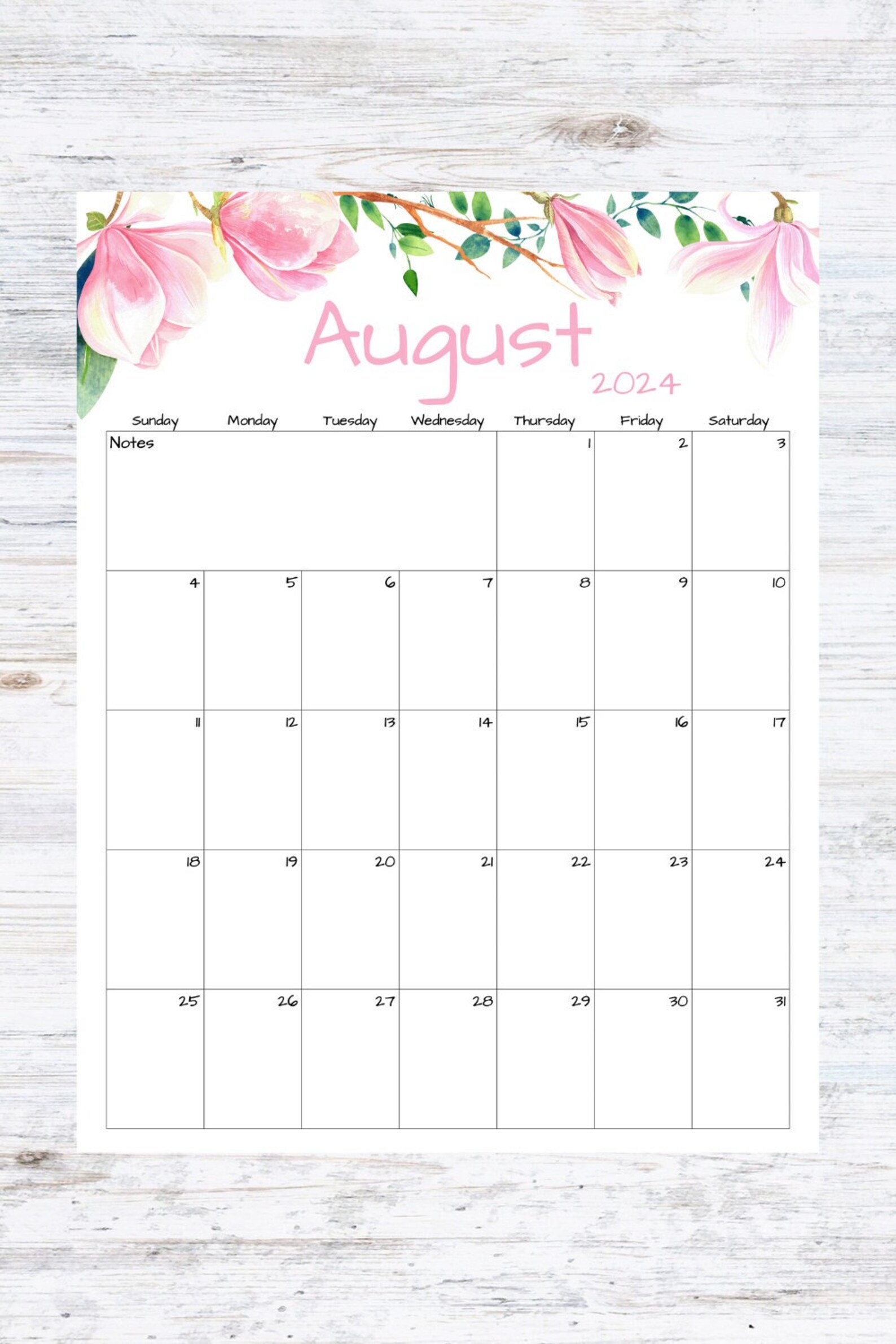Fillable/editable August Calendar August 2024 Printable Calendar ...