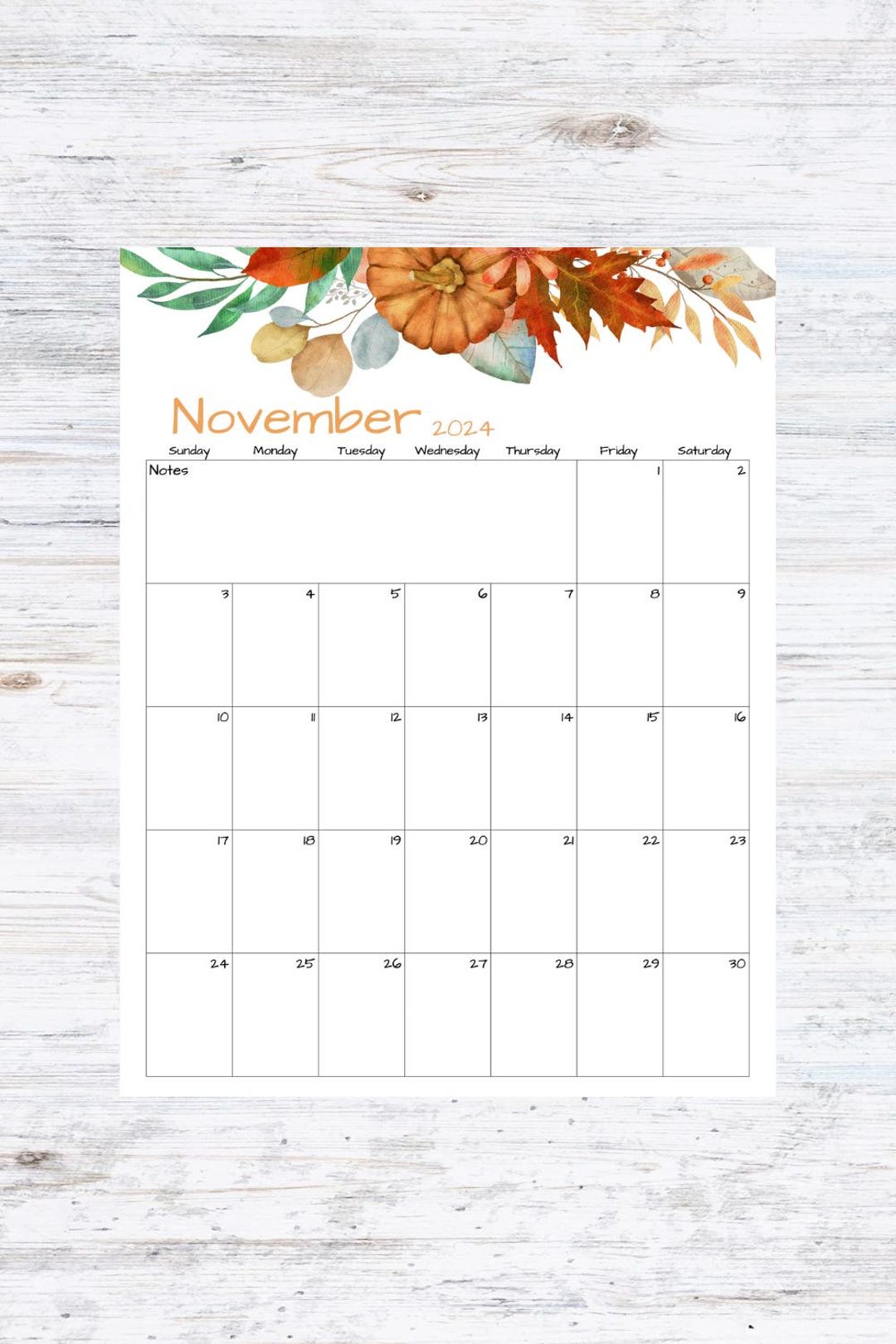 Fillable/editable November Calendar November 2024 Printable Calendar ...