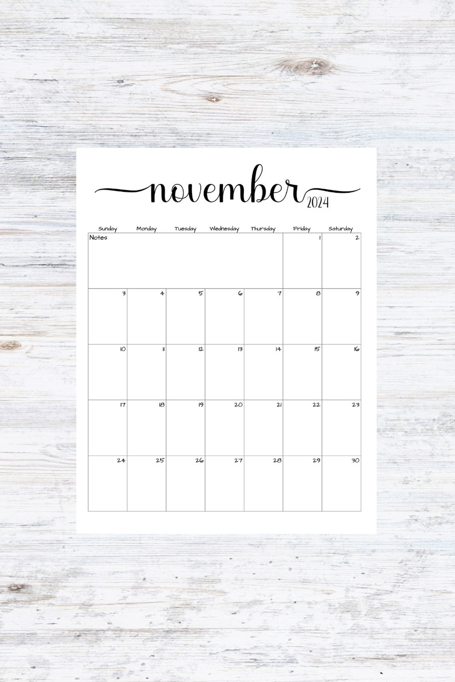 Fillable/editable November 2024 Calendar November 2024 Calendar Simple ...