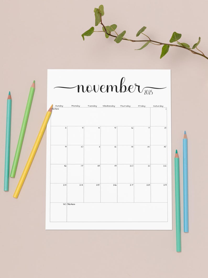 Fillable/editable November 2025 Calendar | November 2025 Calendar ...